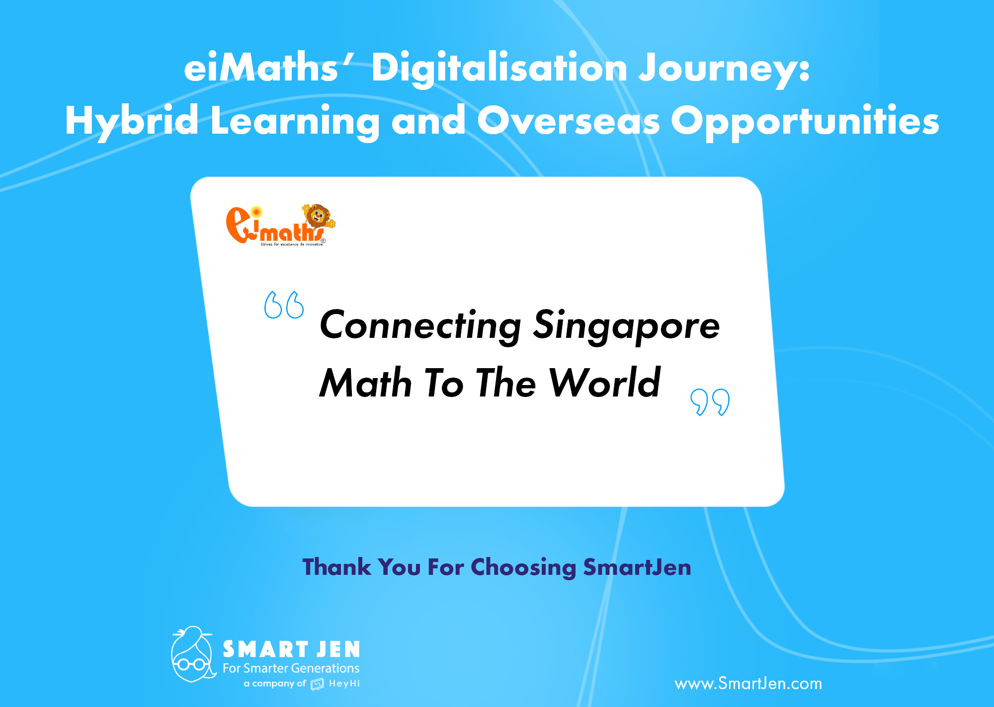 eiMaths’ Digitalisation Journey: Hybrid Learning and Overseas ...