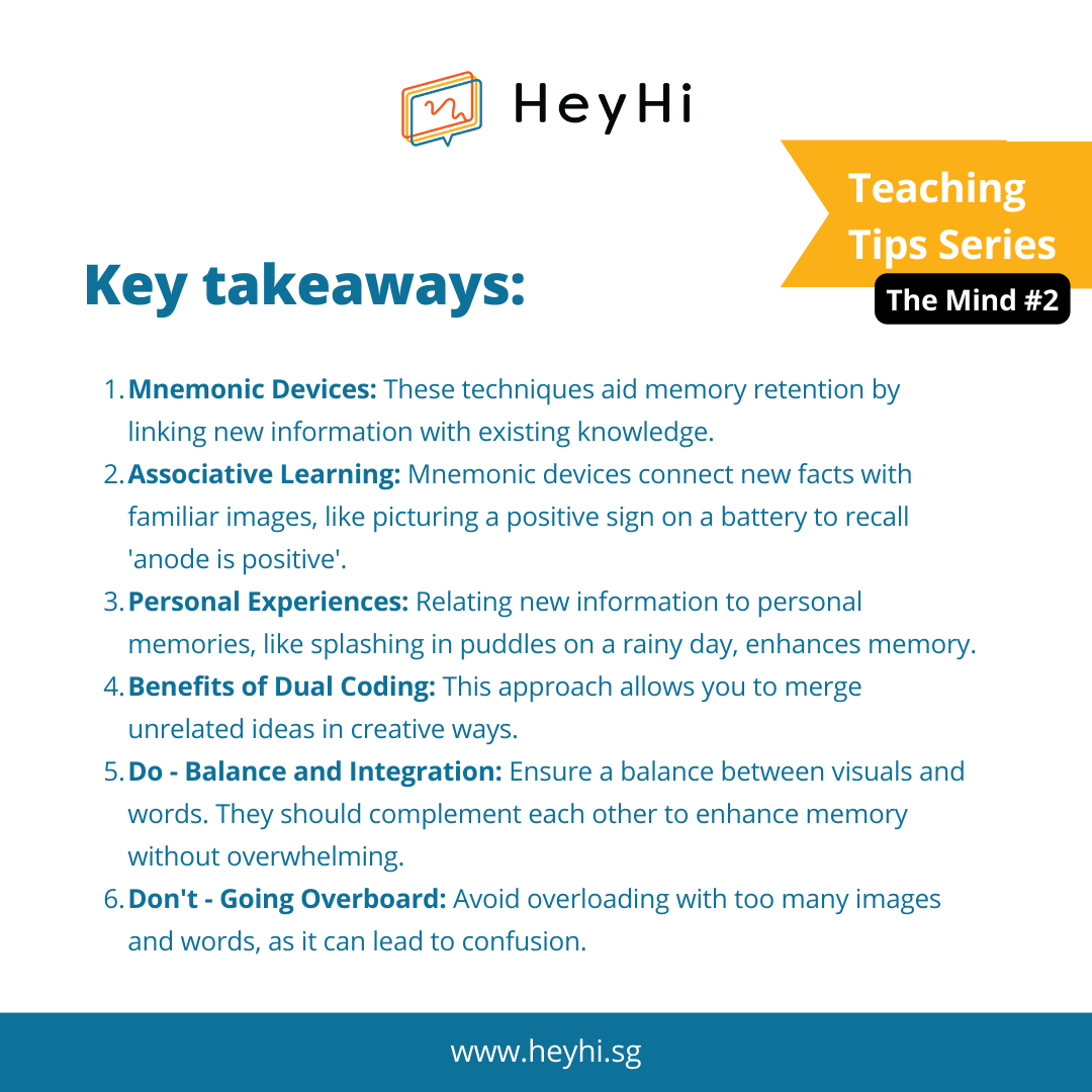 Leveraging Memory Through Mnemonic Devices Part 1 Dual Coding Heyhi 
